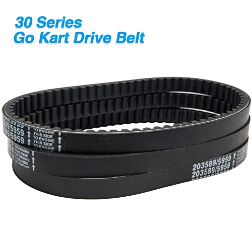 30 Series Go Kart Drive Belt Replaces Manco 5959 / Comet 203589 Go Kart Belt, Torque Vonverter Belt (3Pcs)