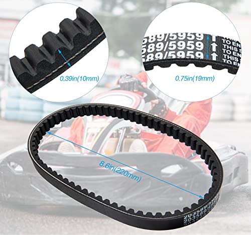 30 Series Go Kart Drive Belt Replaces Manco 5959 / Comet 203589 Go Kart Belt, Torque Vonverter Belt (3Pcs)