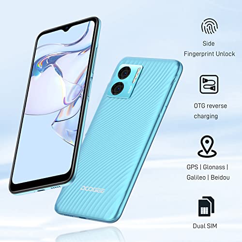 DOOGEE N50 |2023| Unlocked Cell Phone,15GB RAM+128GB ROM, Android 13 Smartphone,50MP AI Camera Mobile Phone,Loud Speaker,6.52" HD+Display Android Smartphone,Dual Sim 4G,OTG/Fingerprint Blue