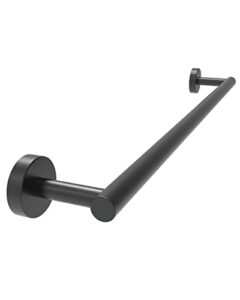 rarxtr 24 inch matte black towel bar towel rack for bathroom kitchen hand towel holder dish cloths hanger sus304 stainless steel rustproof wall mount (matte black)