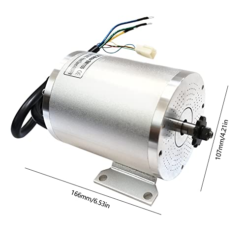 RibasuBB 3000W Electric Brushless DC Motor Kit, 72V 6600RPM 24 Mosfet BLDC Brushless Motor Kit with 80A Brushless Controller for Go Karts E-Bike Electric Throttle Motorcycle Scooter