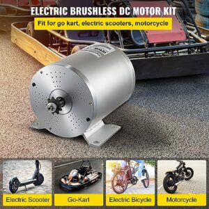 RibasuBB 3000W Electric Brushless DC Motor Kit, 72V 6600RPM 24 Mosfet BLDC Brushless Motor Kit with 80A Brushless Controller for Go Karts E-Bike Electric Throttle Motorcycle Scooter