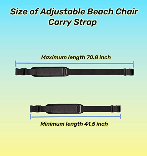 3 Pack Adjustable Carry Strap for Beach Chair Folding Beach Chair for Carry Strap Universal Shoulder Strap for Beach Chair Camping Scooter Bikes Backpacking Picnics Outdoor and Other Items