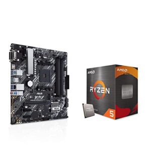 micro center amd ryzen 5 4500 6-core, 12-thread unlocked desktop processor bundle with asus prime b450m-a ii amd am4 (ryzen 5000, 3rd/2nd/1st gen ryzen micro atx motherboard