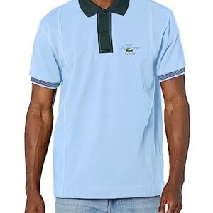 Lacoste Contemporary Collection's Men's Short Sleeve Classic Fit Color Blocked Polo Shirt, Overview/Sinople, 3X-Large