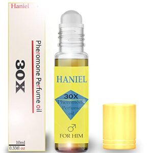 haniel pheromone perfume oil for men luxury and power classic cologne scent,enhance attracttion formula, intoxicating,sunny yet seductive,for manly temperament, roll on easy carry