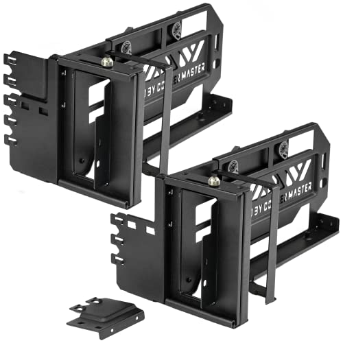 Cooler Master MasterAccessory Vertical Graphics Card Holder Kit V3 with Premium Riser Cable PCI-E 4.0 x16-165mm, Compatibility PCIe 4.0 and Older for E-ATX, ATX, Micro ATX Case (MCA-U000R-KFVK03)