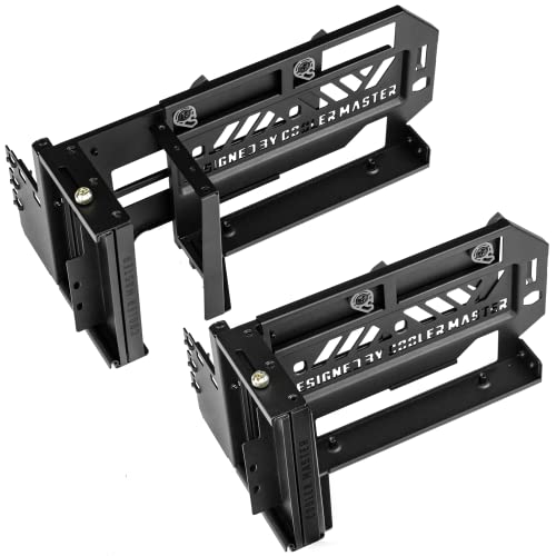 Cooler Master MasterAccessory Vertical Graphics Card Holder Kit V3 with Premium Riser Cable PCI-E 4.0 x16-165mm, Compatibility PCIe 4.0 and Older for E-ATX, ATX, Micro ATX Case (MCA-U000R-KFVK03)