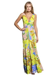 maaji women's long dress, multicolor, md