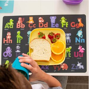 Hapinest 6 Pack Reusable Non Slip Educational Placemats for Toddlers and Kids