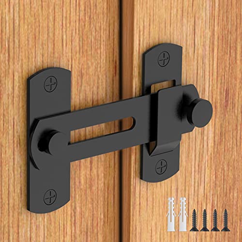 180 Degree Flip Sliding Barn Door Lock for Privacy - Safe barn Door Locks and latches for Barn Door, Pet Door, Bathroom, Outdoor, Garage, Window, Sliding Door