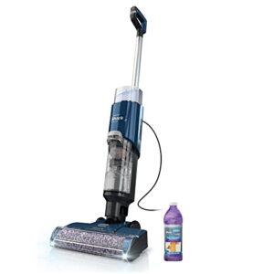 shark wd101 hydrovac xl 3-in-1 vacuum, mop & self-cleaning system with antimicrobial brushroll* & solution for multi-surface , perfect for hardwood, tile, marble, area rug & more, corded, navy