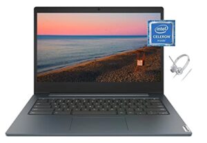 lenovo 2022 flagship chromebook 14" thin light laptop computer, intel celeron n4020 processor, up to 2.80 ghz, 4gb ram,64gb emmc+64gb card,wifi,webcam,10+ hours battery, chrome os+headset tgcd bundle