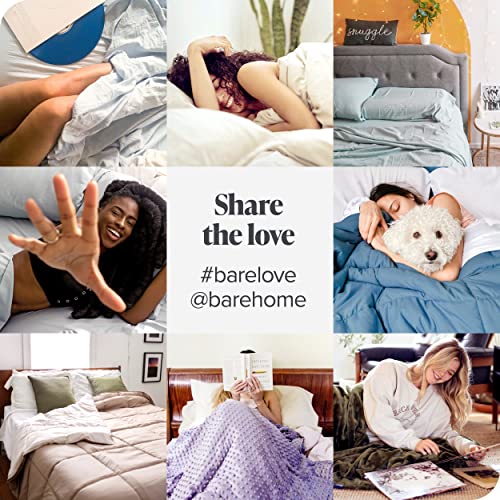 Bare Home Queen Size - Premium 1800 Super Soft Duvet Covers Collection - Lightweight, Soft Textured Bedding Duvet Cover (Queen, Stripe - Heathered Charcoal)