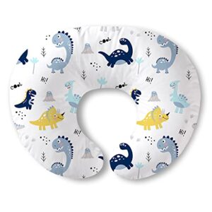 plushii nursing pillow, breathable nursing pillows for breastfeeding, breast feeding pillows for mom, breastfeeding pillows for bottle feeding, tummy time, sitting support - dinosaurs world