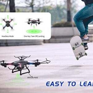 UranHub Drone with Camera for Beginners, 2K HD Camera FPV Drone for Adults with Altitude Hold, Headless Mode, Gesture Control, Voice Control and Trajectory Flight