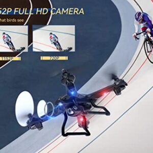 UranHub Drone with Camera for Beginners, 2K HD Camera FPV Drone for Adults with Altitude Hold, Headless Mode, Gesture Control, Voice Control and Trajectory Flight