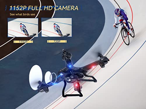 UranHub Drone with Camera for Beginners, 2K HD Camera FPV Drone for Adults with Altitude Hold, Headless Mode, Gesture Control, Voice Control and Trajectory Flight