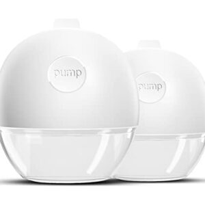 Manual Wearable Breast Pump for Breastfeeding(2Pcs)︱Hands Free, Kick-Proof︱Leakproof with Sealed Flange︱Comfortable for Long Wear︱Replace Nursing Pad︱Small and Easy to Carry