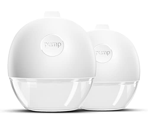 Manual Wearable Breast Pump for Breastfeeding(2Pcs)︱Hands Free, Kick-Proof︱Leakproof with Sealed Flange︱Comfortable for Long Wear︱Replace Nursing Pad︱Small and Easy to Carry