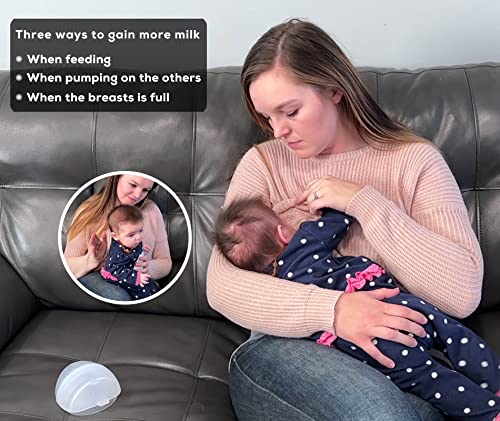 Manual Wearable Breast Pump for Breastfeeding(2Pcs)︱Hands Free, Kick-Proof︱Leakproof with Sealed Flange︱Comfortable for Long Wear︱Replace Nursing Pad︱Small and Easy to Carry