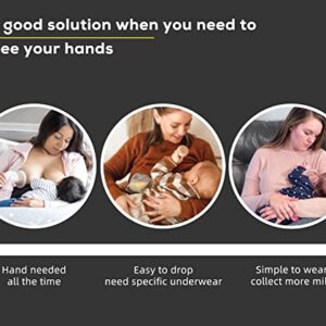 Manual Wearable Breast Pump for Breastfeeding(2Pcs)︱Hands Free, Kick-Proof︱Leakproof with Sealed Flange︱Comfortable for Long Wear︱Replace Nursing Pad︱Small and Easy to Carry