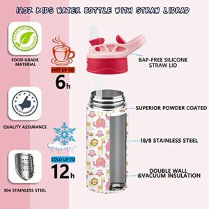 XccMe Kids Sublimation Tumbler,12 PACK 12oz Stainless Steel Sublimation Sippy Cup,Double Wall Insulated Kids Tumbler with Handle,Spill Proof lid,Shrink Films,Silicone Bottoms,for Water,Drinks