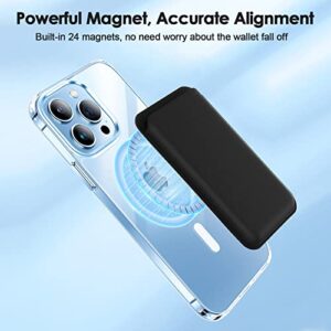 Magnetic Wallet Card Holder with MagSafe, iPhone Wallet for Apple iPhone 14 Pro Max/14 Pro/14 Plus/14, Mag Safe Wallet for iPhone 13 Pro Max/13 Pro/13/13 Mini/12/12 Pro/12 Pro Max/12 Mini, Midnight