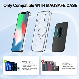 Magnetic Wallet Card Holder with MagSafe, iPhone Wallet for Apple iPhone 14 Pro Max/14 Pro/14 Plus/14, Mag Safe Wallet for iPhone 13 Pro Max/13 Pro/13/13 Mini/12/12 Pro/12 Pro Max/12 Mini, Midnight