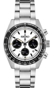 seiko ssc813 watch for men - prospex collection - stainless steel case and bracelet, white dial