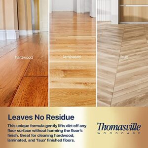 THOMASVILLE WOOD FLOOR CLEANER REFILL - Use on Hardwood, Laminated or Faux Finished Floors. Shine Restorer Protector, Surface Cleaner House Cleaning Supplies Home Improvement, Natural, Cuts Grease