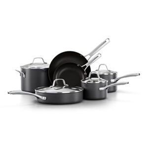 calphalon classic hard-anodized nonstick cookware, 10-piece pots and pans set