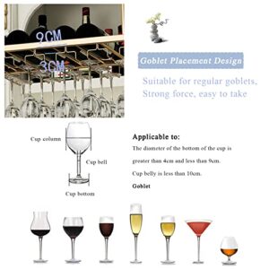 DASHADAO Bar Unit Floating Shelves Ceiling Decorative Wine Racks, Wine Bottle Holder Hanging Metal Iron Wine Glass Rack Goblet Stemware Racks for Bar Kitchen Restaurant Home Decoration