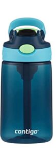 contigo kids water bottle with designed autospout straw, 14 oz., blueberry ocean