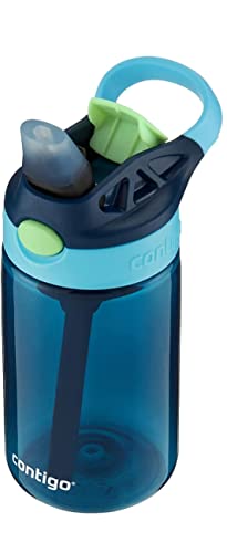 Contigo Kids Water Bottle with designed AUTOSPOUT Straw, 14 oz., Blueberry Ocean