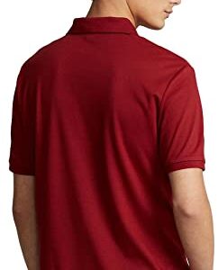 POLO RALPH LAUREN Men's Big and Tall Short Sleeve Pima Soft-Touch Polo Shirt (4XB, WineSigPny)