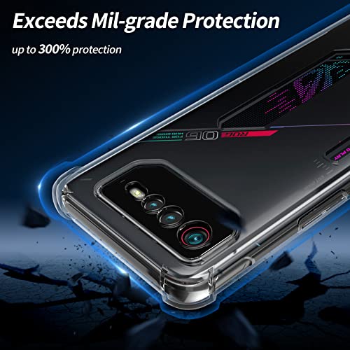 redluckstar for Asus ROG Phone 6 Case, ROG 6 Case Clear, Soft TPU Slim Thin Transparent Case for ROG Phone 6 5G 2022