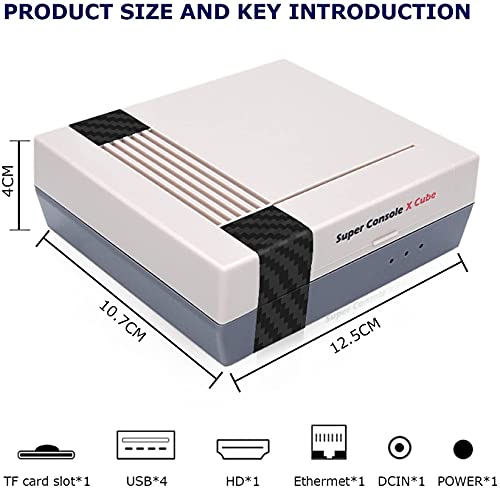 Retro Game Console Built in 117,000+ Classic Game,Super Console X Cube Mini Video Game Console Support 4K TV,Emulator Console Compatible with Most Emulators,Up to 4 Players,LAN/WiFi,Best Gifts