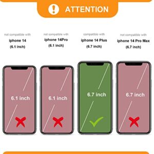 Bocasal Detachable Wallet Case for iPhone 14 Plus RFID Blocking Card Slots Holder Premium PU Leather Magnetic Kickstand Shockproof Wrist Strap Removable Flip Protective Cover 5G 6.7 inch (Brown)