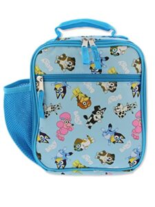 bluey kids soft insulated school lunch box (one size, blue)