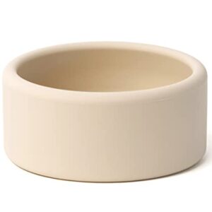 APLAINR Weighted Silicone Bowl for Baby and Toddler (Cream)