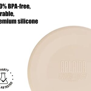 APLAINR Weighted Silicone Bowl for Baby and Toddler (Cream)