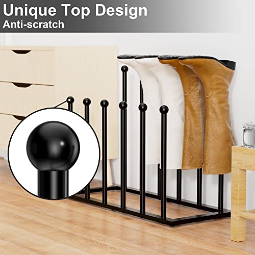 pickpiff Free Standing Shoe Racks - Black Metal Boot Rack for Dorm Room, Closet, Entryway, Bedroom, Patio Outdoor, Hallway, Black , Shoe Storage Fit for 6 Pairs