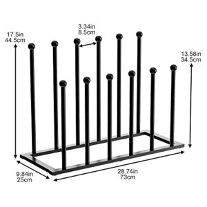 pickpiff Free Standing Shoe Racks - Black Metal Boot Rack for Dorm Room, Closet, Entryway, Bedroom, Patio Outdoor, Hallway, Black , Shoe Storage Fit for 6 Pairs