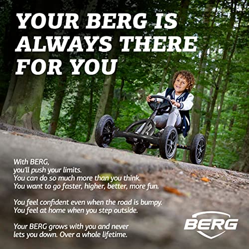 Berg Toys - Buddy Graphite Pedal Go Kart - Go Kart - Go Cart for Kids - Pedal Car Outdoor Toys for Children Ages 3-8 - Ride On-Toy - BFR System - Adjustable Seat - Pedal Kart for Kids