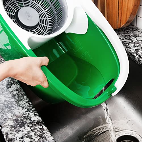 Libman Tornado Spin Mop System Plus 1 Refill Head | Mop and Bucket with Wringer Set | Floor Mop | Libman Mop | Mops for Floor Cleaning | Hardwood Floor Mop | 2 Total Mop Heads Included,Green