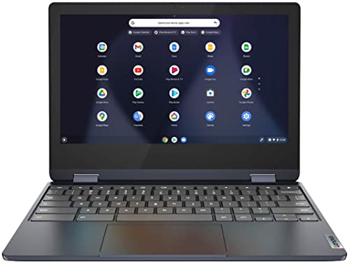 Lenovo 2022 Flex 3 Touchscreen Chromebook, 2-in-1 11.6" HD for Business and Student Laptop, MT8183 CPU, 4GB LPDDR4X, 64GB eMMC, ARM-Based Graphics, Webcam, Abyss Blue, Chrome OS, 128GB USB Card