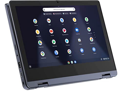 Lenovo 2022 Flex 3 Touchscreen Chromebook, 2-in-1 11.6" HD for Business and Student Laptop, MT8183 CPU, 4GB LPDDR4X, 64GB eMMC, ARM-Based Graphics, Webcam, Abyss Blue, Chrome OS, 128GB USB Card