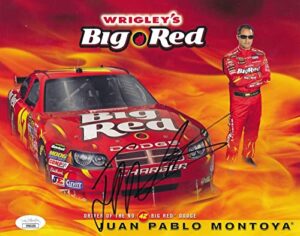 juan pablo montoya nascar champ signed/autographed 8x10 photo jsa 163768 - autographed nascar photos