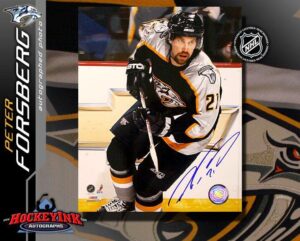 peter forsberg signed predators 8x10 photo -70130 - autographed nhl photos